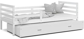 DOBRESNY Dětská postel s přistýlkou JACEK P2 190x80 cm BÍLÁ-BÍLÁ