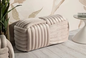 Lavice Softy 90 cm samet růžová