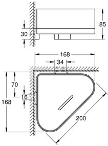 GROHE 41038000 - Rohová sprchová vanička SELECTION lesklý chrom