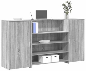 Recepční stůl hnědý dub 200x50x103,5 cm kompozitní dřevo 3324183