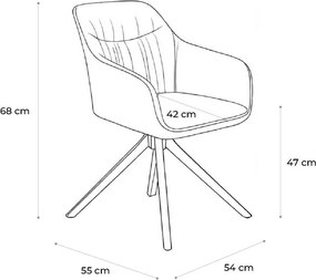 Jídelní set Talana 4+1, hnědá / krémová