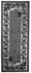 Kusový koberec PP Květiny šedý atyp 120x500cm