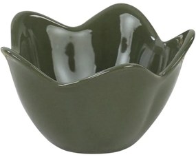 Sada 6 keramických misek Lotus 11,8 cm, zelená