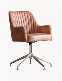 Otočná kožená židle's područkami Curie