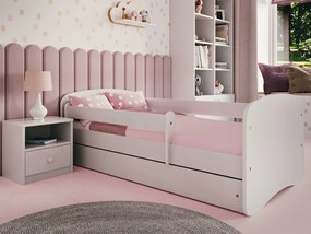 Benlemi Dětská postel BABYDREAMS s odnímatelnou bočnicí Rozměr: 80x160 cm, Zvolte matraci: Bez matrace, Šuplík: Se šuplíkem