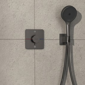 Hansgrohe ShowerSelect Comfort Q, termostat pod omítku pro 2 spotřebiče, kartáčovaný černý chrom, HAN-15583340