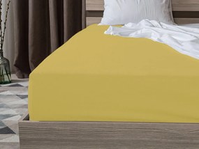 Jersey prostěradlo BASIC žluté 140 x 200 cm