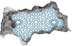Wallmuralia Nálepka 3D díra na zeď Orientální vzor 95x73 cm