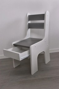 Vingo Dětský stolek a 2 židličky s šuplíky- šedá