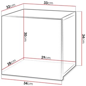 Závěsná police CHEMUNG 3 - bílá / lesklá bílá