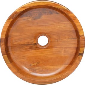 Umyvadlo masivní teak Φ40 x 10 cm 326159