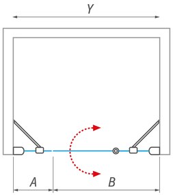 Roth Univerzální boční panel TBD pro instalaci dveří do niky Varianta: šířka: 44 cm, orientace: Uni - (TBD 440 - 744-0380000-00-02), Barva profilů a typ výplně: profily: brillant, výplň: transparent