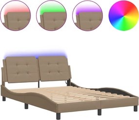 Rám postele s LED bez matrace Zadar cappuccino 140 x 200 cm 3214114