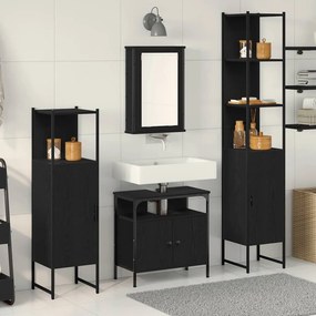 Sada koupelnového nábytku 4 ks Černý dub 33 x 33 x 185,5 cm 3334427