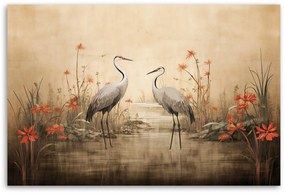 Gario Obraz na plátně Jeřáby ve vodě Rozměry: 60 x 40 cm