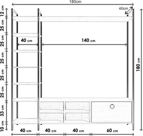Kalune design Televizní stěna MAT 285LCV1136