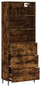 Skříň highboard kouřový dub 69,5 x 34 x 180 cm kompozitní dřevo,  3189402