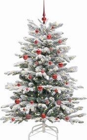 Umělý Skládací Vánoční Strom Bílá 150 cm PE a PVC 3395631