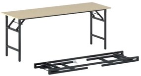 Konferenční stůl FAST READY s černou podnoží 1700 x 500 x 750 mm, bříza