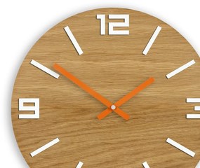 Nástěnné hodiny Arabic hnědo-bílo-oranžové