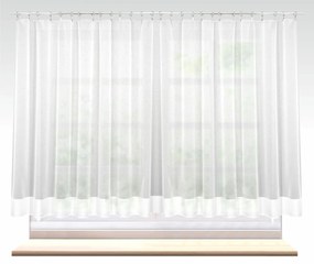 Záclona nebo balkonový komplet markizeta, Delux s bílým lemem a olůvkem, metráž, bílá 170 cm