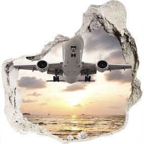 Wallmuralia Foto fotografie díra na zeď Letadlo nad mořem 75x75 cm