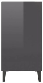 Příborník šedý vysokým leskem 57 x 35 x 70 cm dřevotříska - Default Title