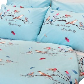 Stanex Luxusní povlečení ptáčci 100% Bavlna 140x200/70x90 cm