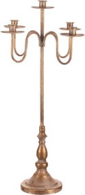 Kovový svícen 71 cm zlatý FUP558