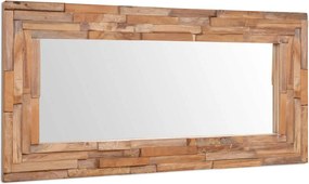 Dekorativní zrcadlo teak 120 x 60 cm obdélníkové 244564
