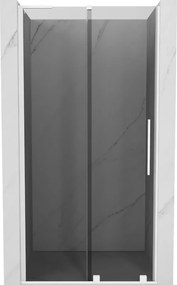 Mexen Velar L, posuvné sprchové dveře do otvoru 100 cm, 8mm šedé sklo, bílá matná, 871-100-003-41-20