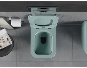 Mexen Teo, závěsné WC Rimless s WC deskou slim, duroplast, zelená matná, 30854048