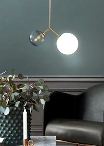 Toolight - stropní skleněná lampa E27 60W APP1013-2CP, zlatá, OSW-09482