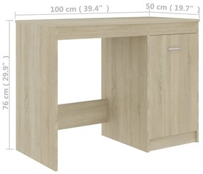 vidaXL Marketos Psací stůl dub sonoma 100 x 50 x 76 cm kompozitní dřevo