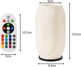 Verk Group Stolní lampy s vázou na květiny, dekorativní 2 v 1, led rgb, s dálkovým ovládáním