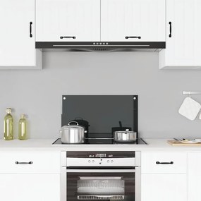 Kuchyňský panel černý 70 x 40 cm tvrzené sklo 249481