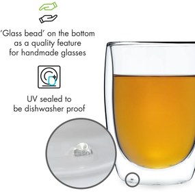 Glaswerk Mirano, dvoustěnná termo sklenice, sada, ruční výroba, borosilikátové sklo