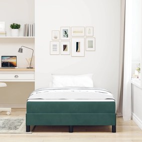 Postel s boxspringem s matrací Tmavě zelená 120 x 190 cm textil 3398680