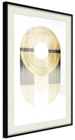 Artgeist Plakát retro zlatá deska Velikosti (šířkaxvýška): 20x30, Finální vzhled: Černý rám s paspartou