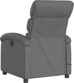 Masážní křeslo s polohovacím mechanismem, tmavě šedé, látkové 3205810