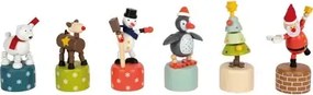 small foot Dřevěná vánoční mačkací figurka 1 ks