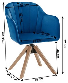 Kancelářské křeslo Daine (buk + tvomodrá). 1034256