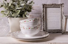 Porcelánový dezertní talíř s růžičkami Cutty Rose - ∅ 21*2 cm