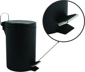 MSV UNIS pedálový odpadkový koš 5 L černá / ocel