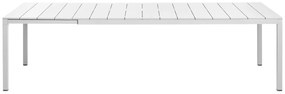 OnaDnes -20% Nardi Bílý hliníkový rozkládací zahradní stůl Rio 210/280 x 100 cm