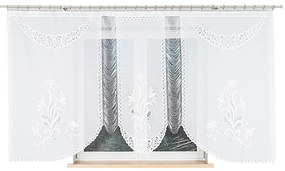 Dekorační oblouková krátká záclona na žabky BOGNA 160 bílá 300x160 cm MyBestHome