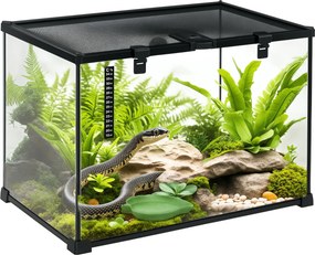 PawHut terárium pro plazy 50 x 30 x 35 cm, skleněný teráriový box pro chov plazů, kovová konstrukce | Aosom.de
