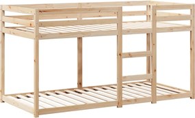Patrová postel bez matrace 90 x 190 cm masivní borové dřevo 3281964