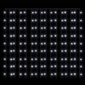 Světelný závěs 3x3 m 300 LED diod studené bílé světlo 8 funkcí 328928