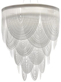 Slamp Ceremony suspension white large, designový lustr, 4x12W LED E27 + 1x8W LED GU10, prům. 90cm